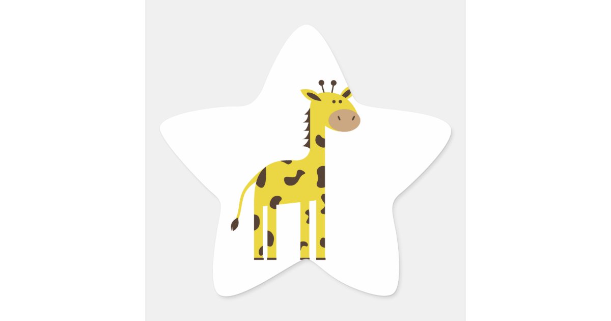 Giraffe Star Sticker | Zazzle