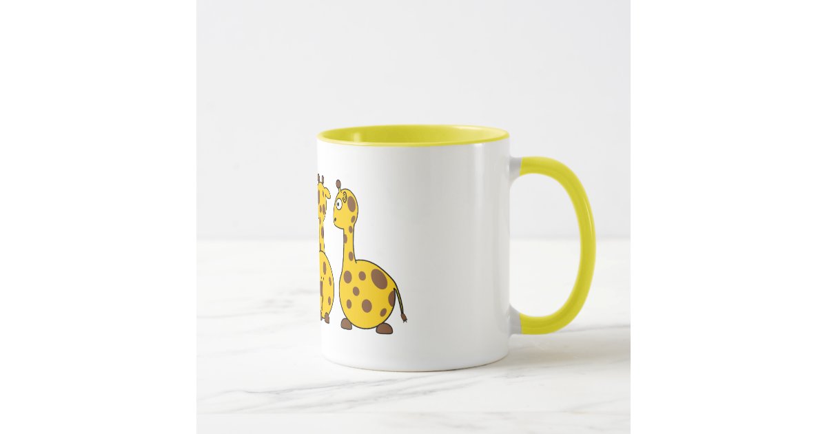 Giraffes cartoons mug | Zazzle