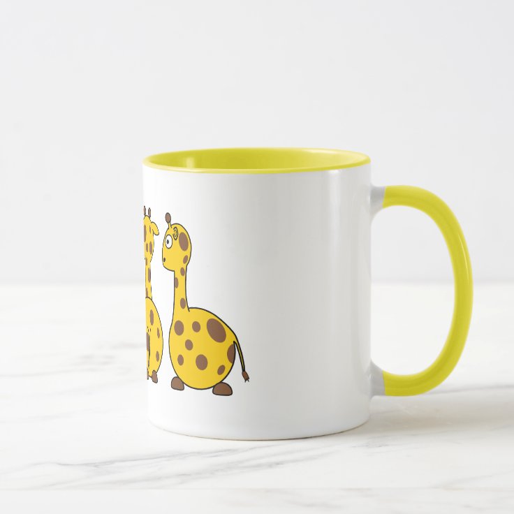 Giraffes cartoons mug | Zazzle