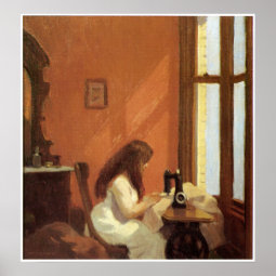 Girl at Sewing Machine, Edward Hopper Poster | Zazzle