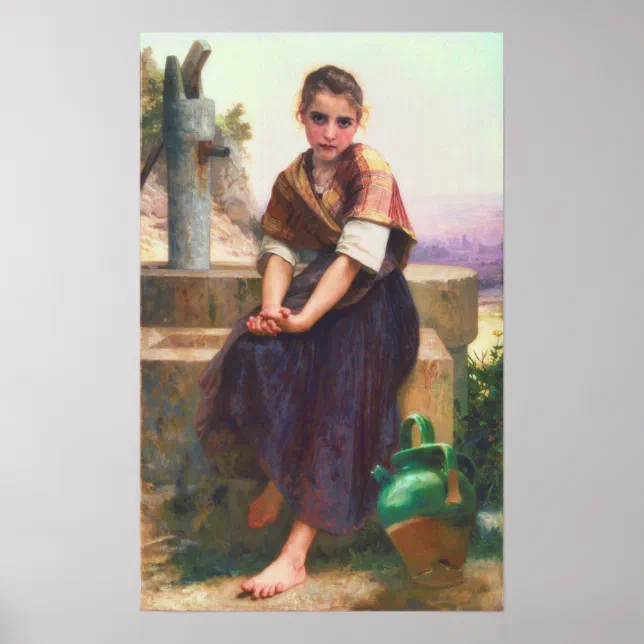 Girl with a Broken Pitcher Poster | Zazzle