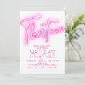 Girls 13th Neon Teen Birthday Invitation | Zazzle