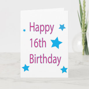 Girls 16th Birthday Cards | Zazzle UK