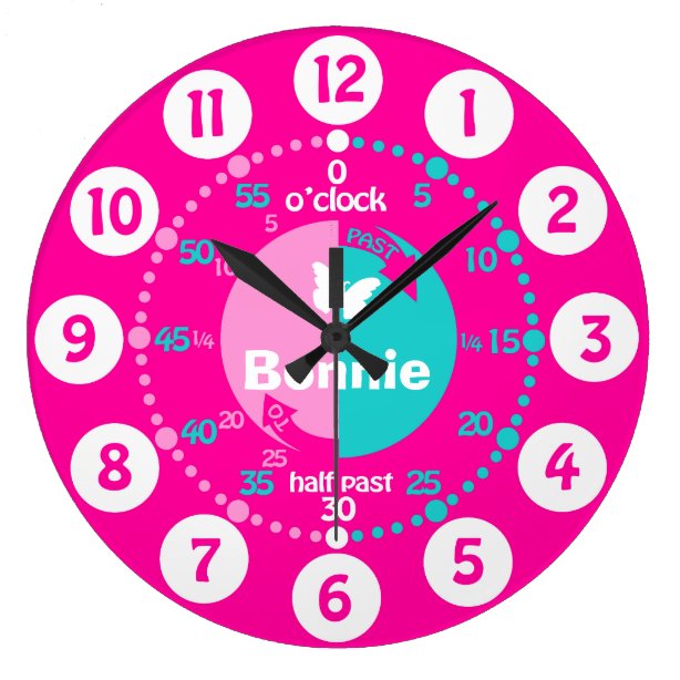 Pink Wall Clocks | Zazzle UK