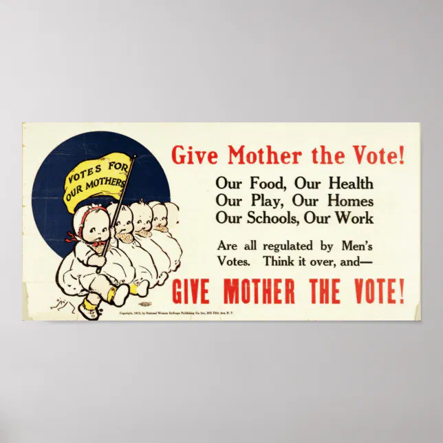 Give Mother the Vote! Suffrage, Women, Vintage, Poster | Zazzle