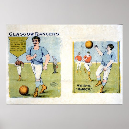 Glasgow Rangers FC, 1894 Poster | Zazzle.co.uk