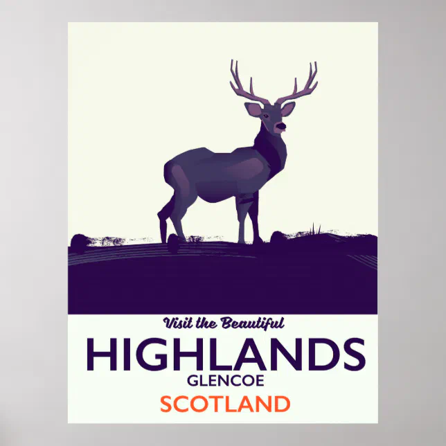 Glencoe, Scottish Highlands vacation print. Poster | Zazzle