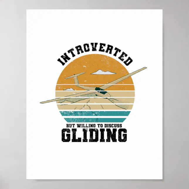 Gliding Gift | Glider Pilots Thermals Soaring Soar Poster | Zazzle