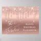 Glitter Rose Gold 50th Birthday Party Poster | Zazzle