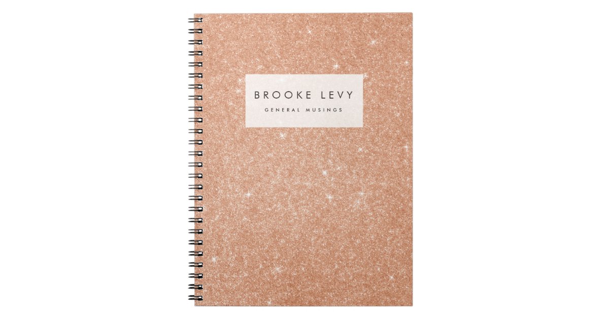 Glitter Sparkle Personalised Journal Notebook | Zazzle