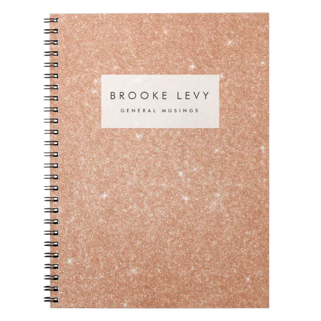 Glitter Sparkle Personalised Journal Notebook | Zazzle