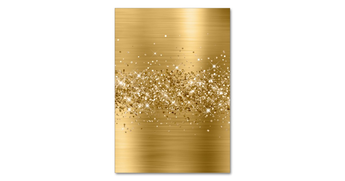 Glittery Gold Individual Name Place Cards | Zazzle
