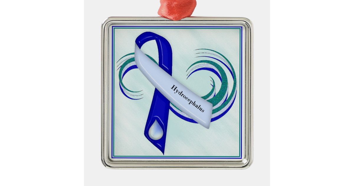 Glittery Hydrocephalus Ribbon Ornament | Zazzle