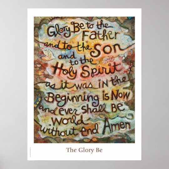 Glory Be Prayer poster for Catholic classroom | Zazzle.co.uk