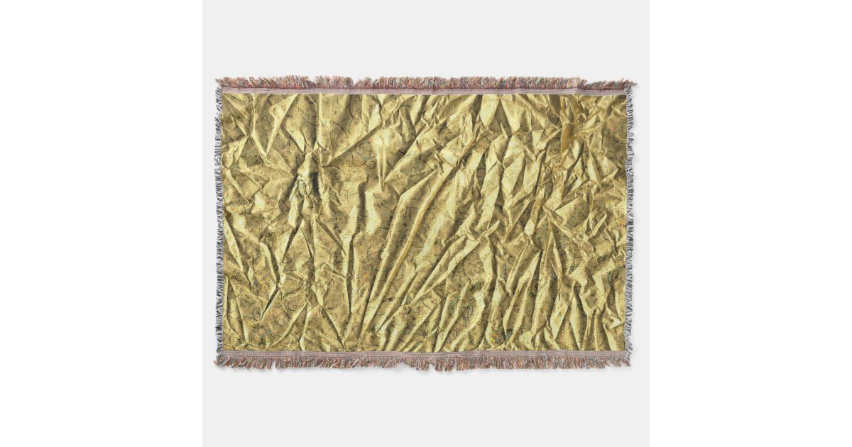 Glossy gold foil throw blanket | Zazzle