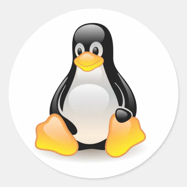 Glossy Tux Linux Penguin Sticker | Zazzle