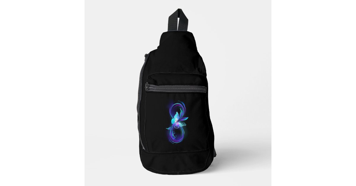 Glowing Infinity with Magic Butterfly Sling Bag | Zazzle