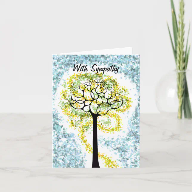 Glowing Tree of Life Sympathy Card | Zazzle