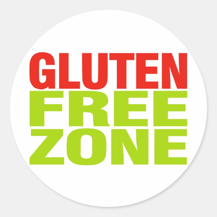 Gluten Free Zone (celiac disease) Classic Round Sticker | Zazzle.co.uk