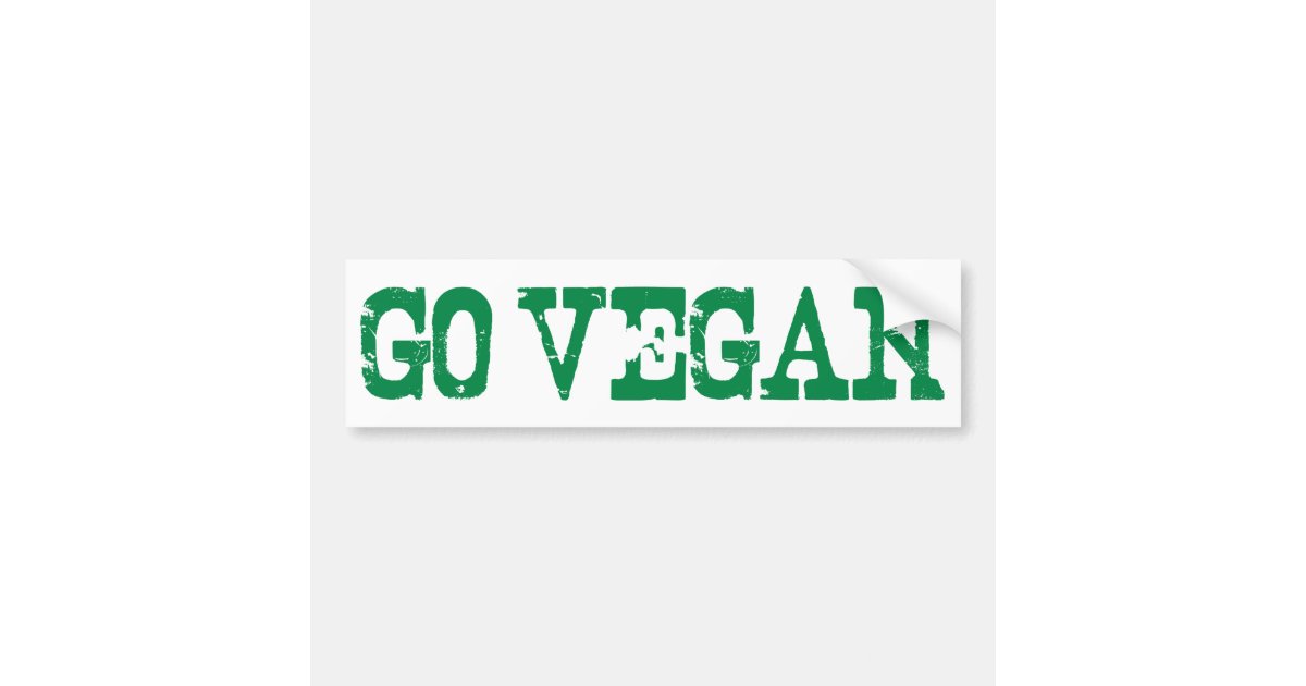 Go Vegan Bumper Sticker | Zazzle
