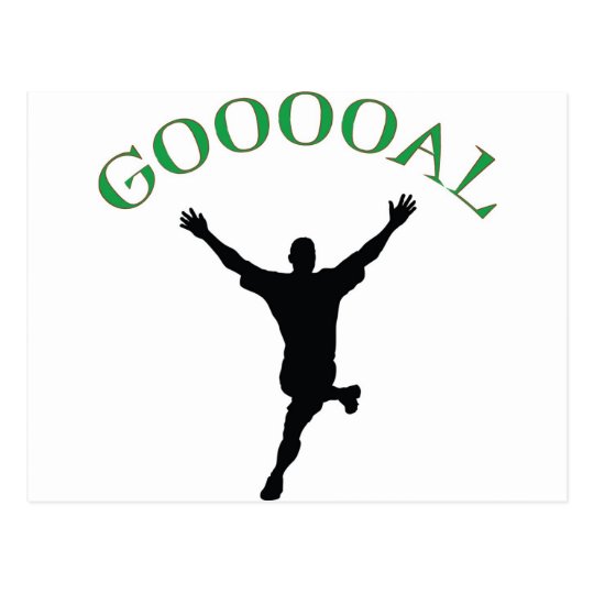 Goal - Soccer Design says "Gooooal" Postcard | Zazzle.co.uk
