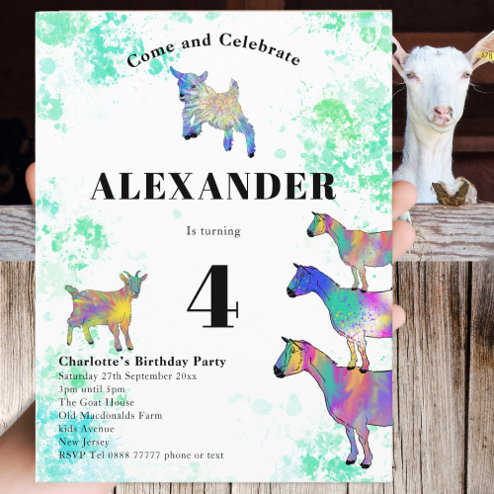 Goat Invitations & Invitation Templates | Zazzle UK