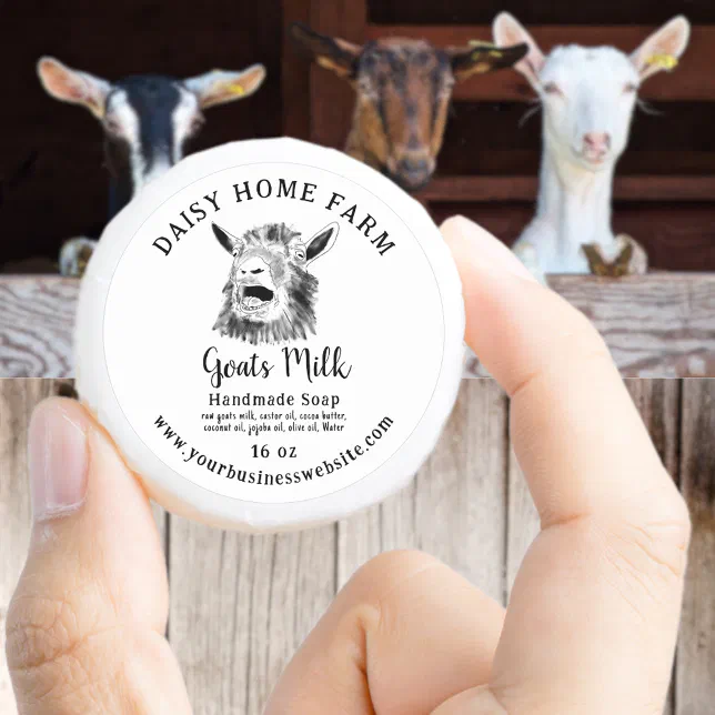 Goats Milk Soap Funny Screaming Goat Classic Round Sticker | Zazzle