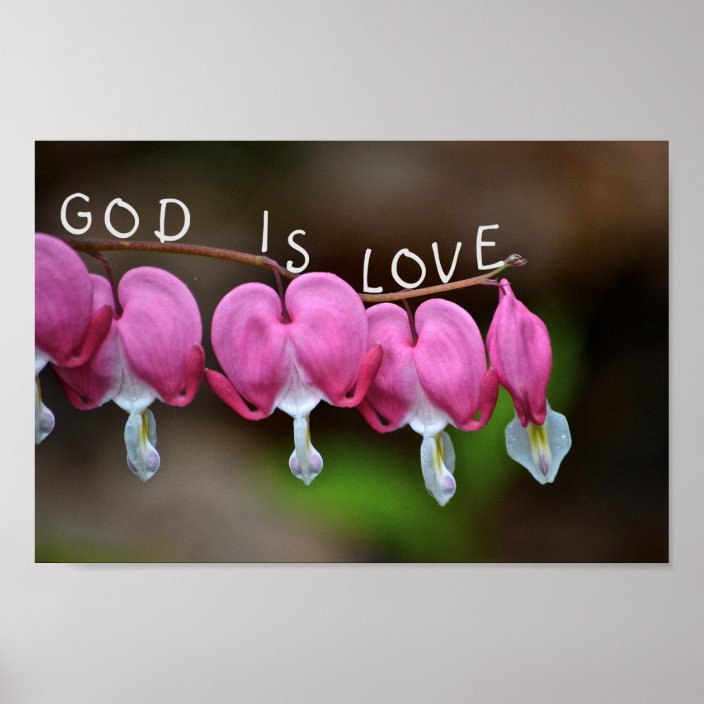 God Is Love Heart Poster | Zazzle.co.uk