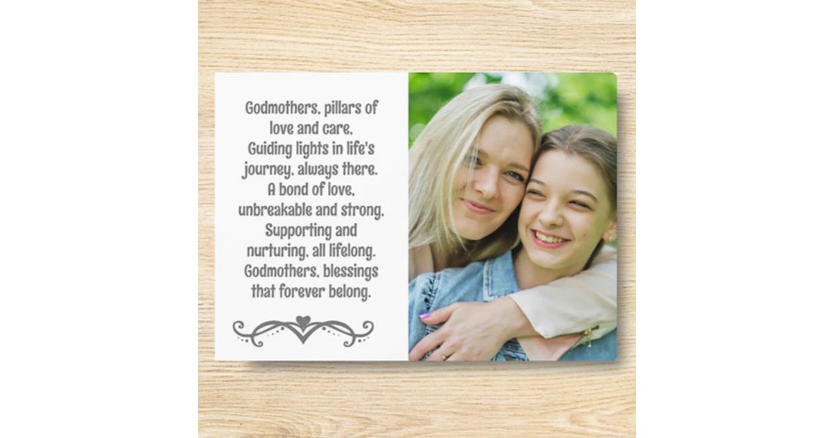 Godmother and Godchild Custom Plaque with Easel | Zazzle