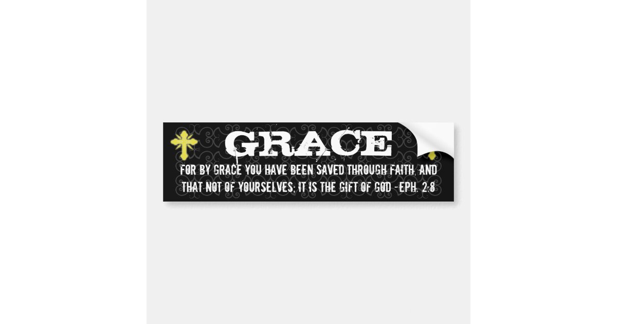 God's Grace Christian Bumper Sticker | Zazzle