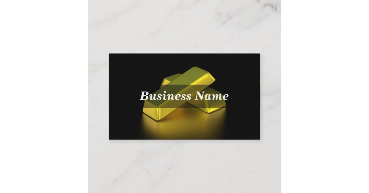 Gold Bars Business Card | Zazzle