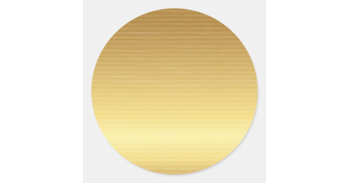 Gold circle classic round sticker | Zazzle