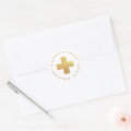 Gold Cross Hangover Kit In Sickness and in Health Classic Round Sticker ...