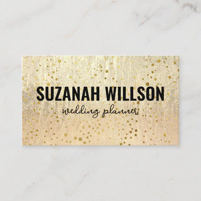 Gold Elegant Background With Gold Paint Splash Business Card | Zazzle
