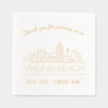 Gold Foil Custom Virginia Beach Event Napkins | Zazzle