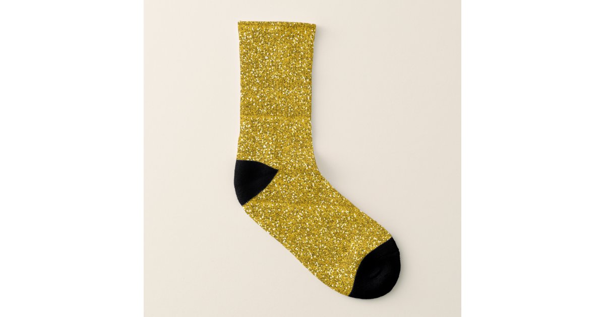 Gold Glitter Socks | Zazzle