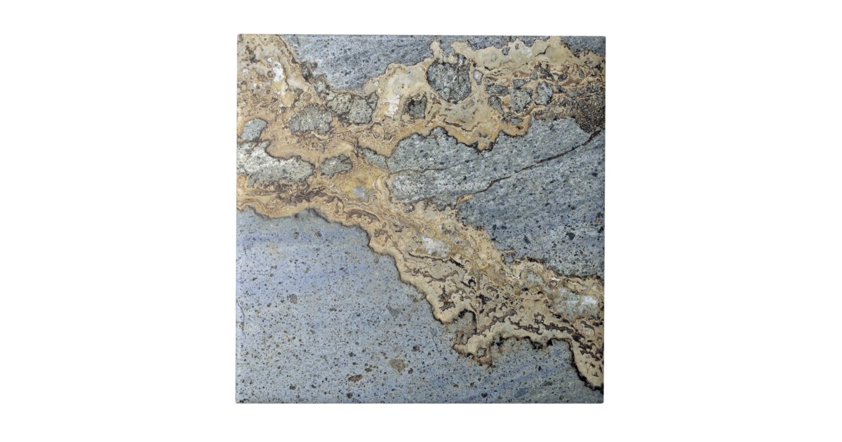 Gold marble look ceramic tile | Zazzle