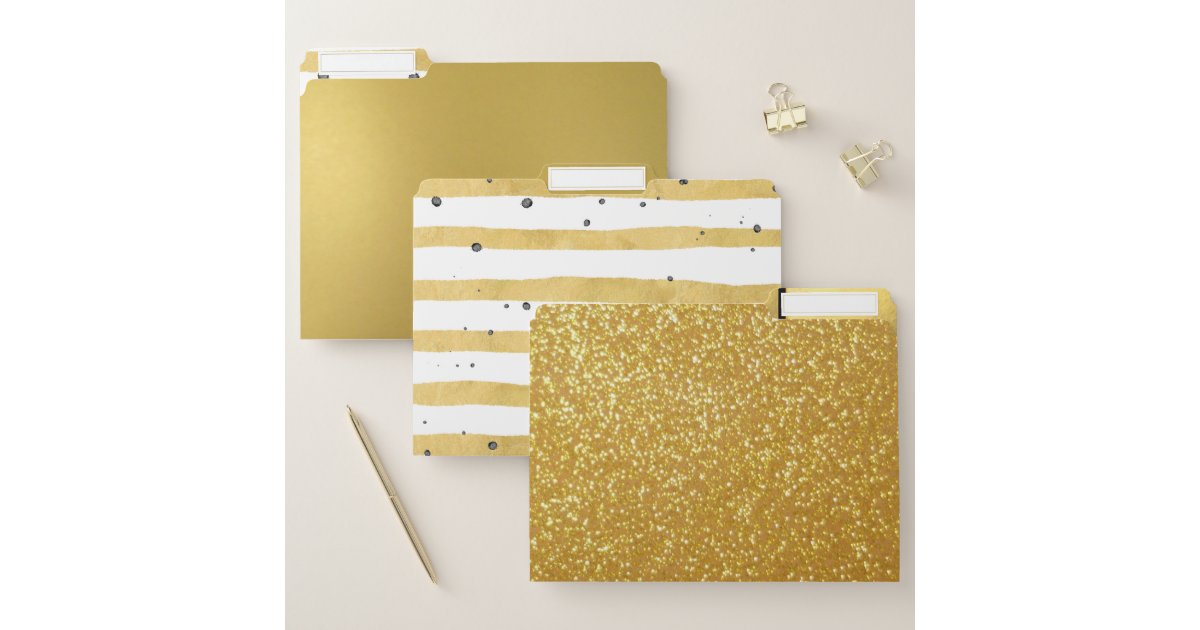 Gold Pattern File Folder | Zazzle