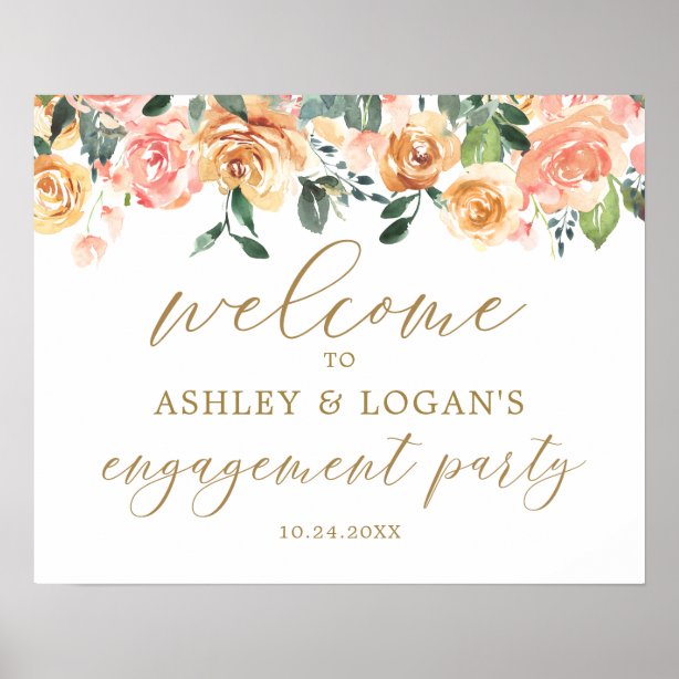 Engagement Party Posters & Prints | Zazzle UK
