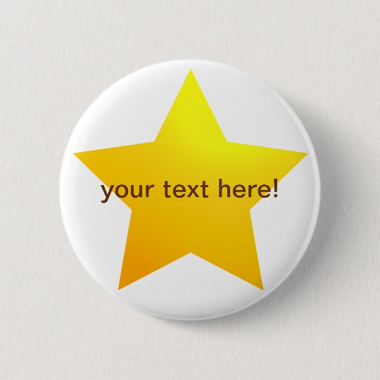 Gold star - button badge | Zazzle