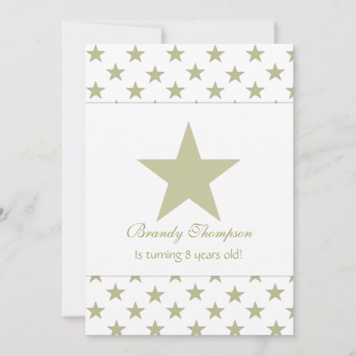 Gold Star Party Invitations | Zazzle