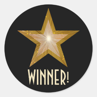 Gold Winner Stickers | Zazzle.co.uk
