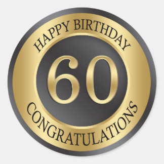 60th Birthday Stickers | Zazzle.co.uk