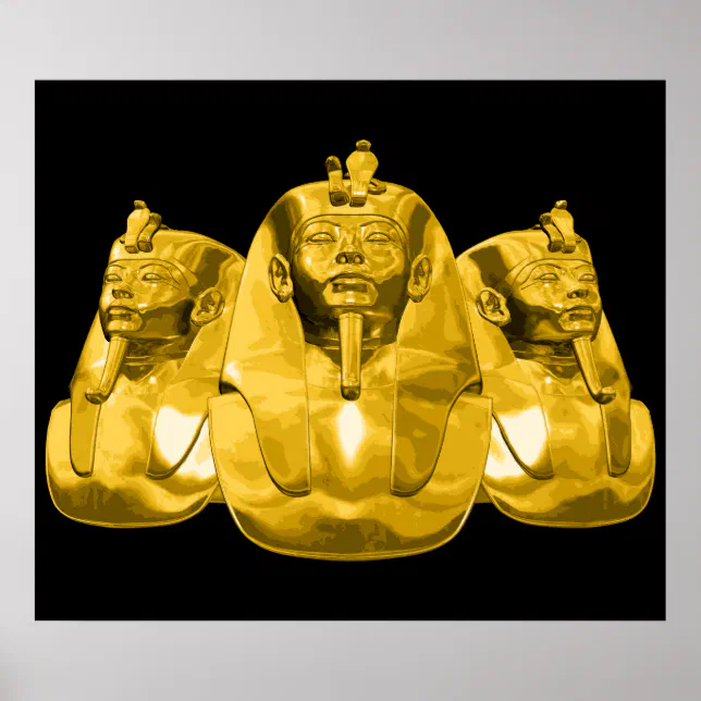 Golden Egyptian Pharaohs Poster | Zazzle