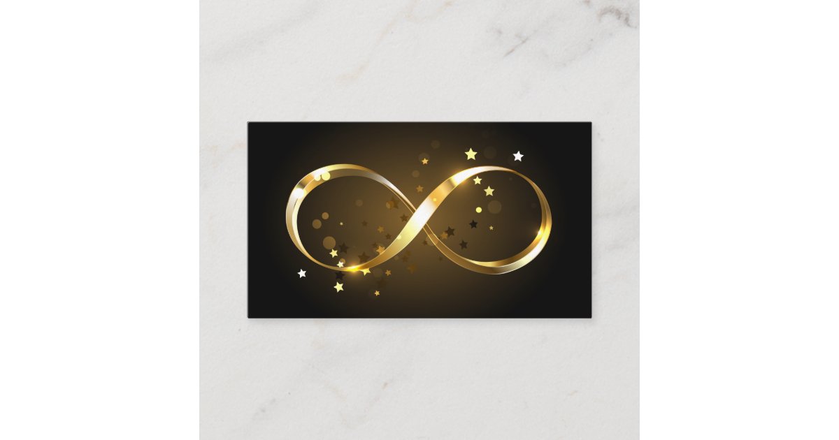 Golden Infinity Symbol Business Card | Zazzle