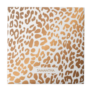 Leopard Print Decorative Ceramic Tiles | Zazzle.co.uk