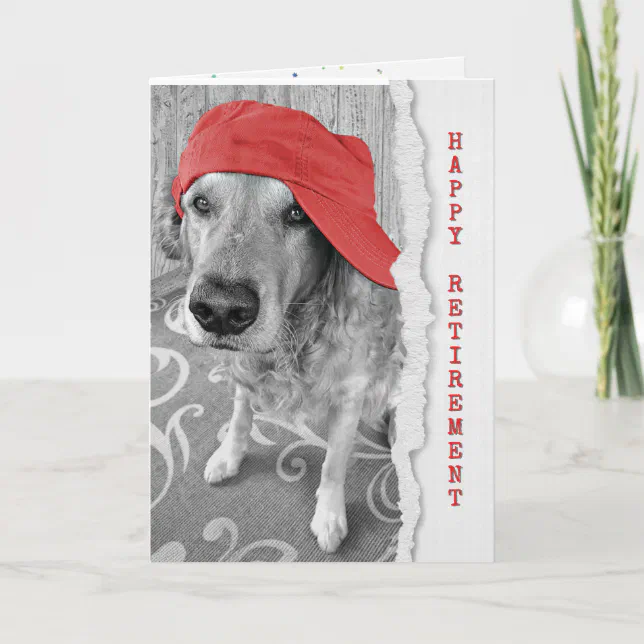 Golden Retriever Retirement Card | Zazzle
