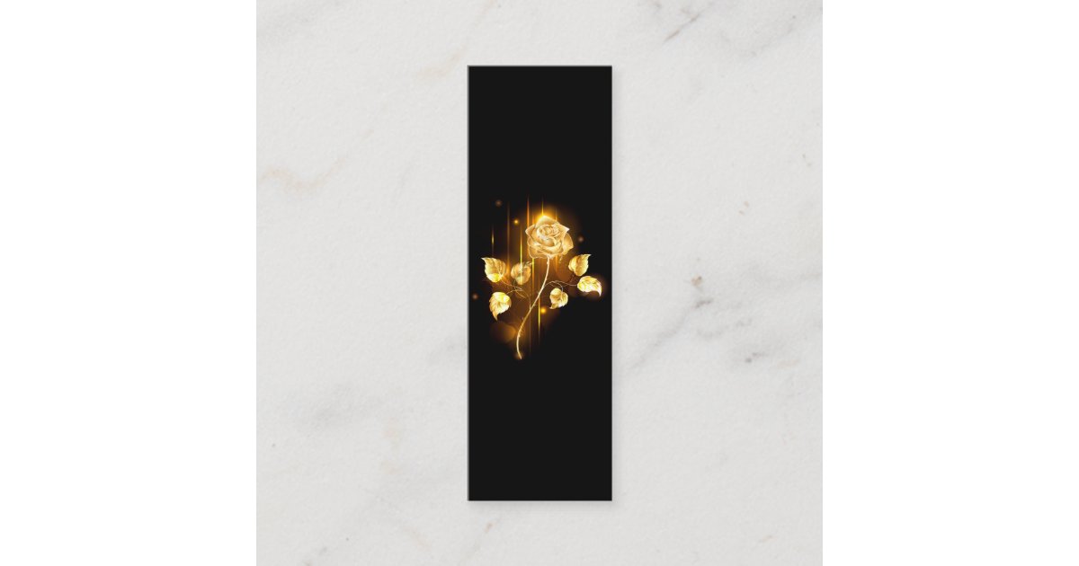 Golden rose ( gold rose ) calling card | Zazzle