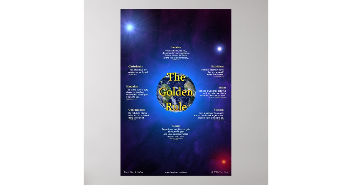 Golden Rule Poster (Vertical) | Zazzle