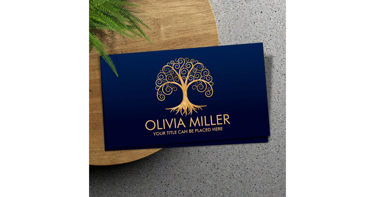 Golden Spiral Tree of Life Business Card | Zazzle